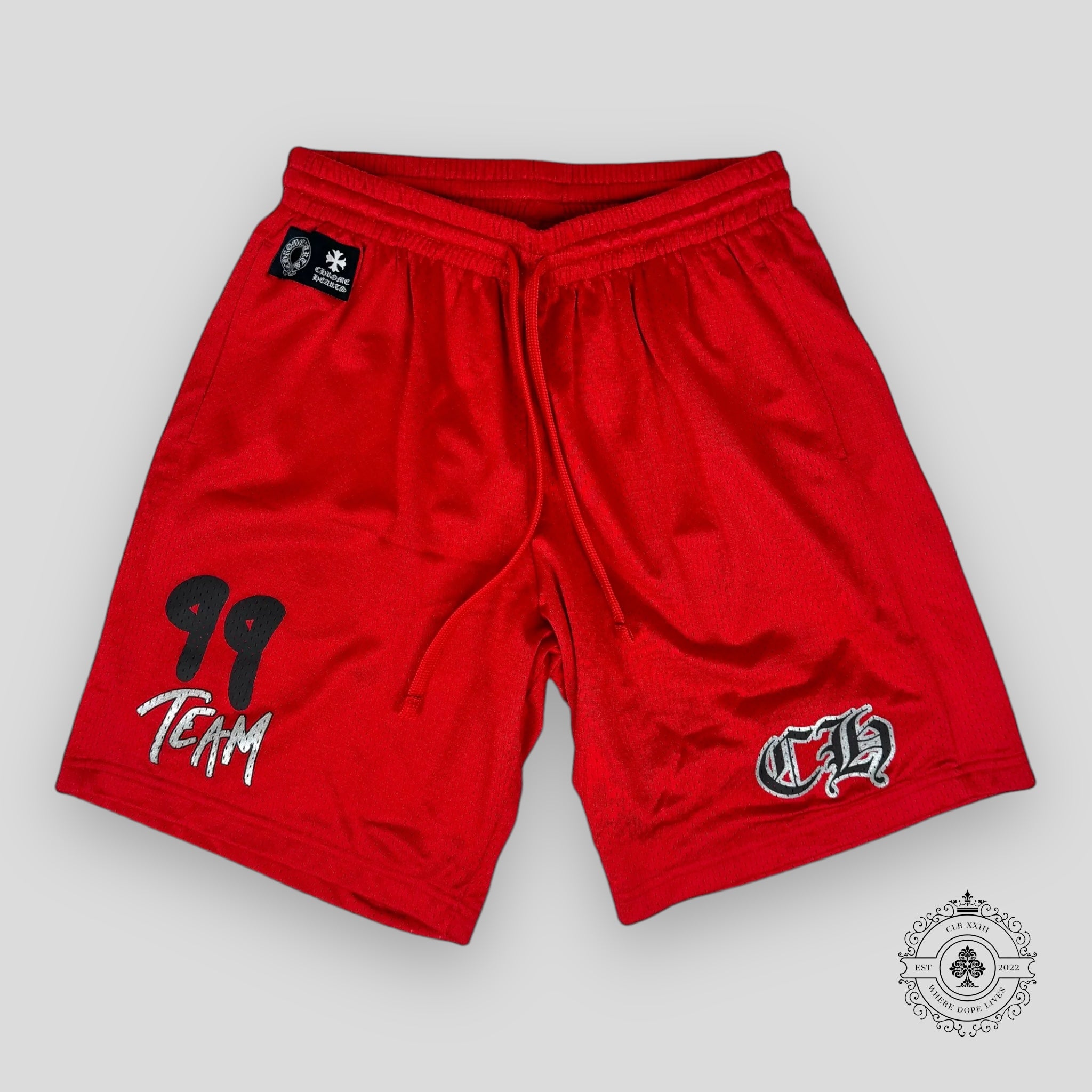 Chrome Hearts Matty Boy Team 99 Mesh Shorts in Red
