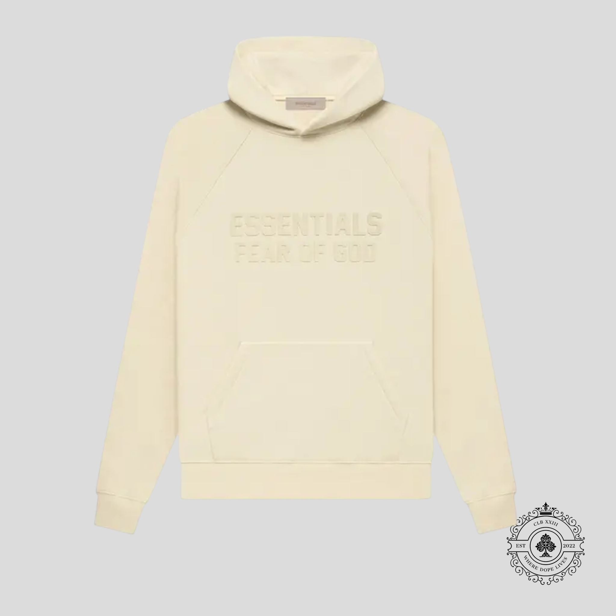 Fear of God Essentials Hoodie in Eggshell