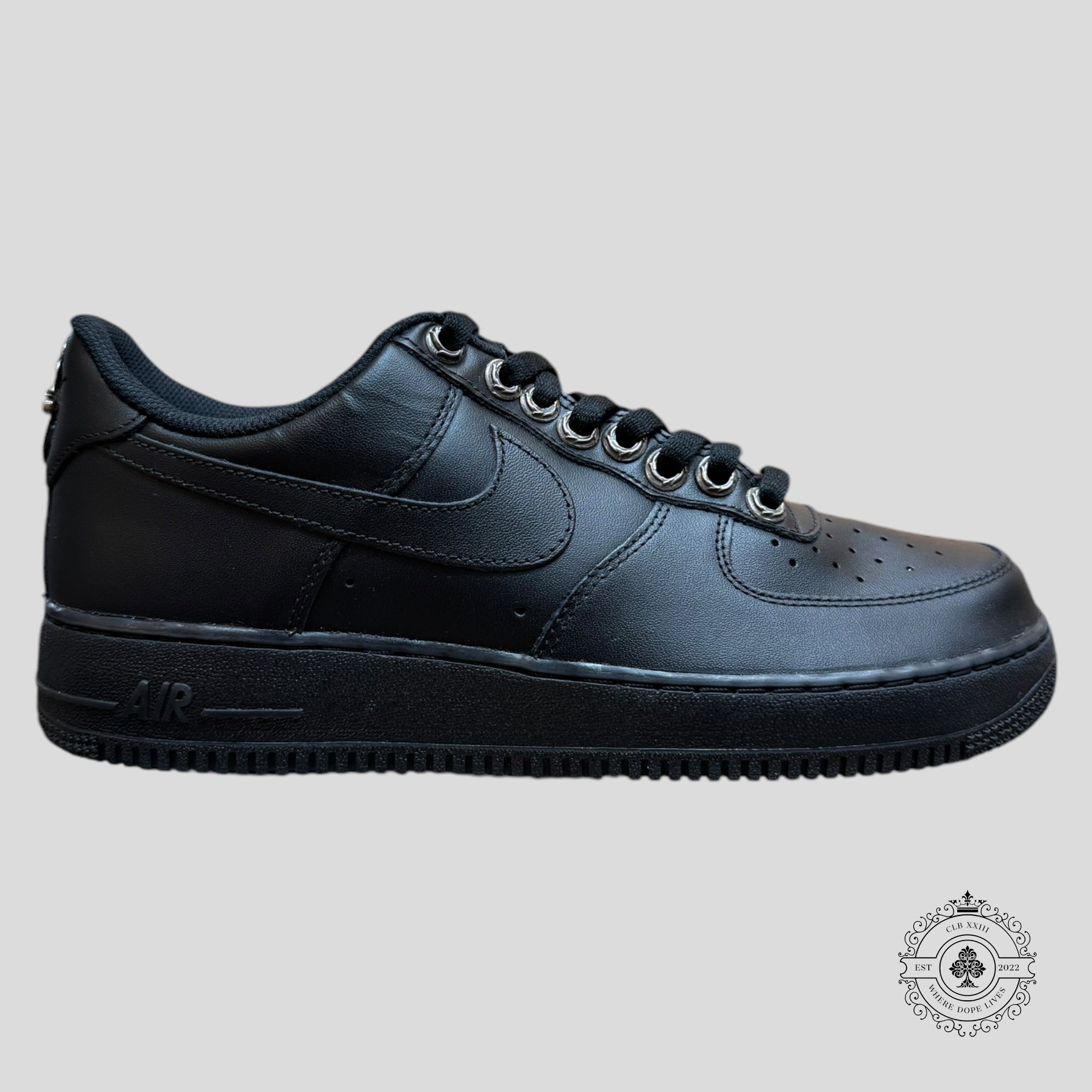Chrome Hearts Nike Air Force 1 Low in Black | Authentic CHROME HEARTS ...
