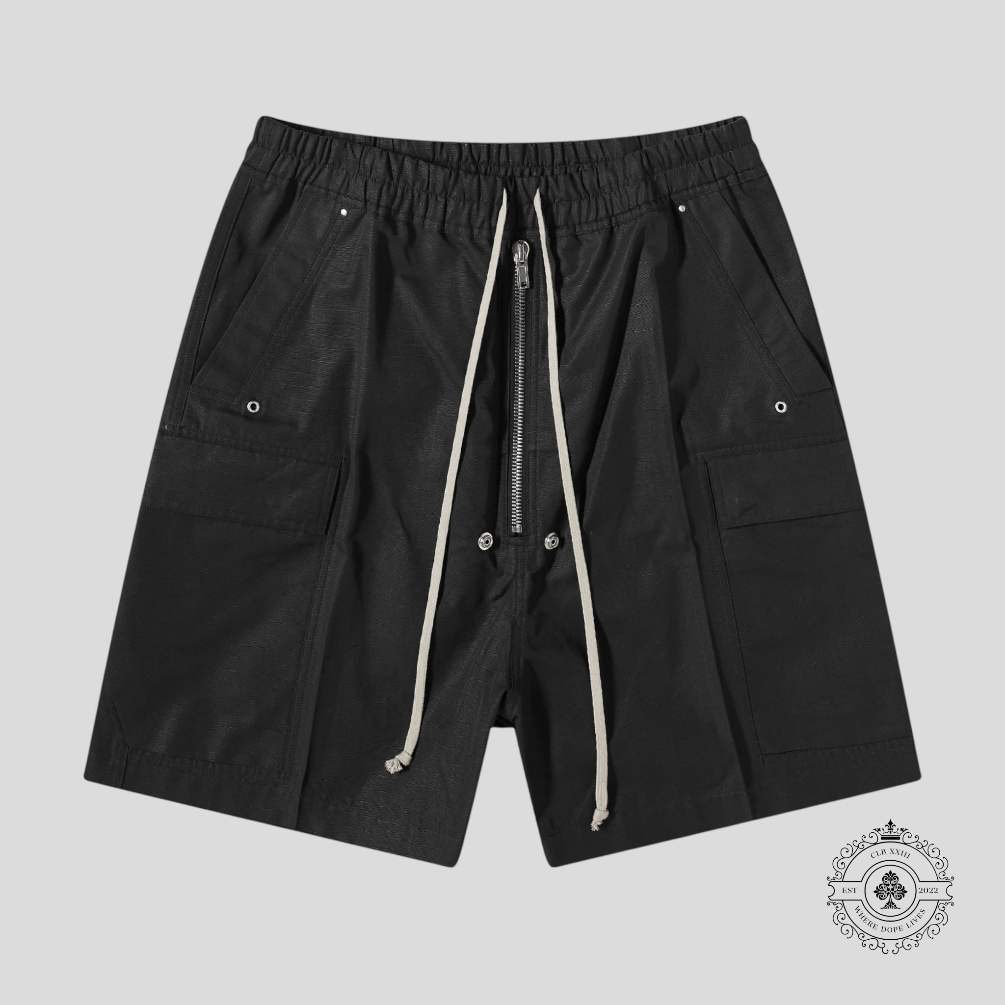 Rick Owens Cargo Bella Shorts in Black